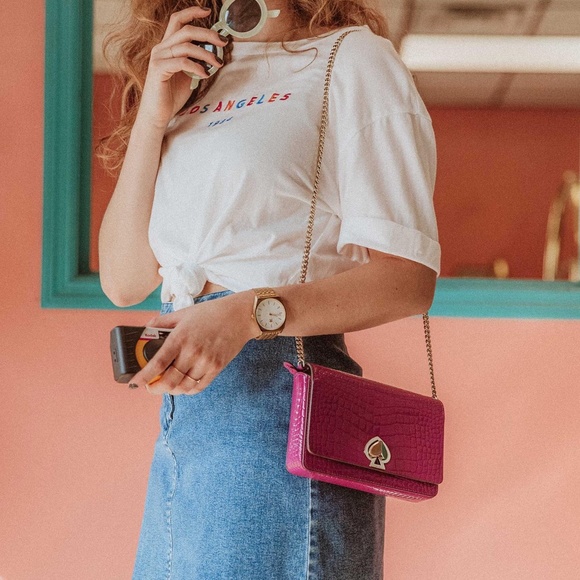 kate spade | Bags | Kate Spade Romy Crocembossed Chain Wallet | Poshmark